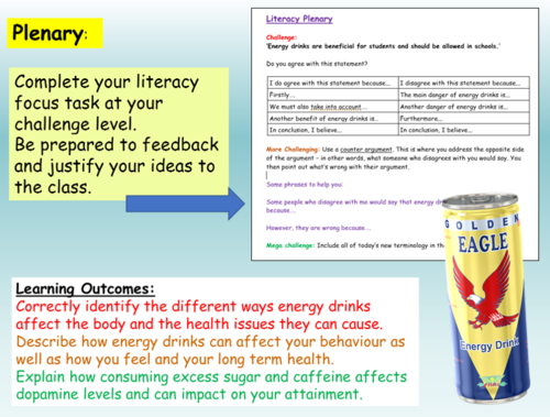 Energy Drinks - Caffeine PSHE | Teaching Resources