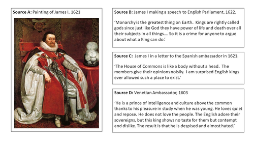 James I: Source analysis of his personality and character | Teaching ...