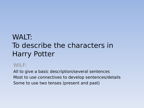 FRENCH HARRY POTTER Reading Skills | Teaching Resources