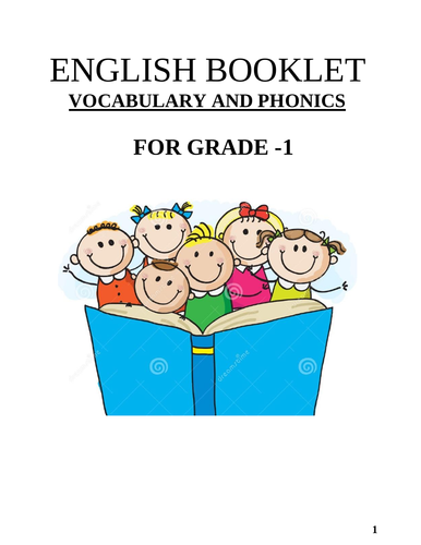 English booklet for grade 1. It is for two units. | Teaching Resources