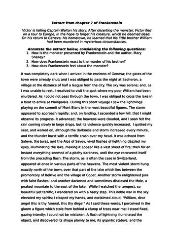 Frankenstein by Mary Shelley - Designed for KS3 | Teaching Resources