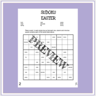 Easter vocabulary sudoku puzzles | Teaching Resources