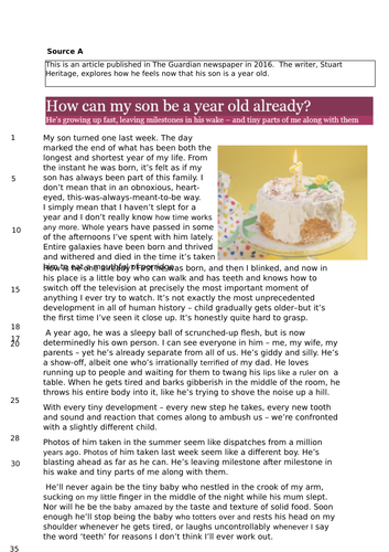 AQA English, June 2017, Paper 2 (exemplar responses) | Teaching Resources