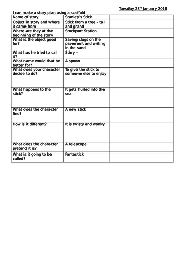 Stanley's Stick TFW year 1 Planning and Resources | Teaching Resources