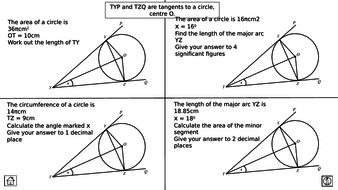 SSDD with Circle Theorems as the surface: 'different deep' inc. Pythagoras, Trig, Area & Arc ...
