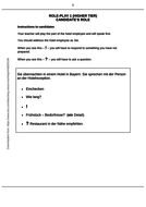 GCSE German Role Play Cards | Teaching Resources