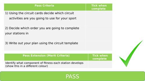 BTEC Sport, Planning 6 week training programme. Observation lesson ...