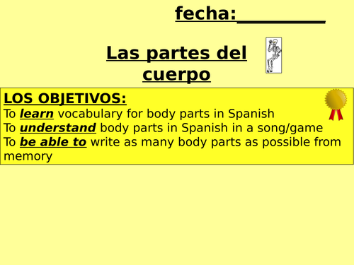 Spanish body parts - partes del cuerpo | Teaching Resources