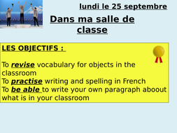 Classroom objects - ma salle de classe | Teaching Resources