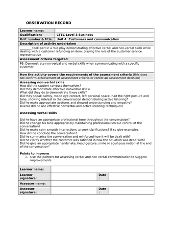 Ctec Level 3 Business Unit 4 P6 Teaching Resources