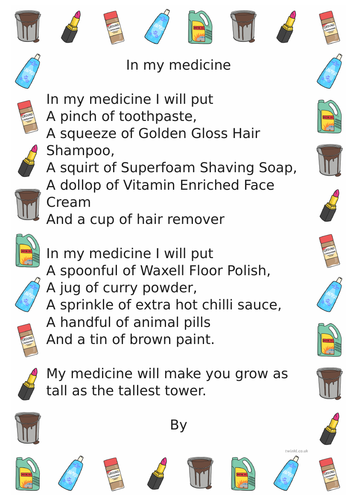 George's Marvellous Medicine Poetry (Magic Box style) | Teaching Resources