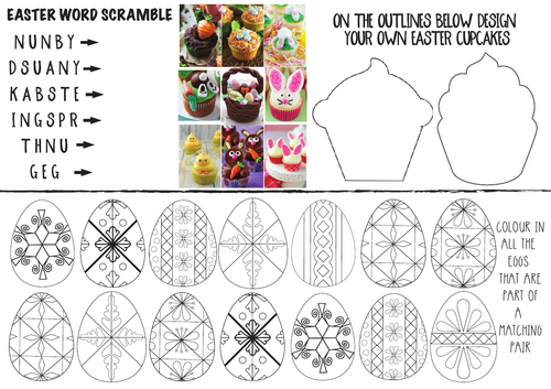 Easter Activity sheets - set of 3 | Teaching Resources