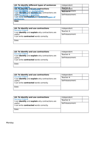 OUTSTANDING YEAR 2 ENGLISH WEEKLY PLANNING (SPaG focus) | Teaching ...