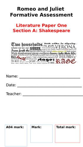 Romeo and Juliet Act 1 Scene 5 | Teaching Resources