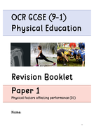 OCR GCSE PE 9-1 (2016) Paper 1 Revision Booklet / Guide with Questions ...