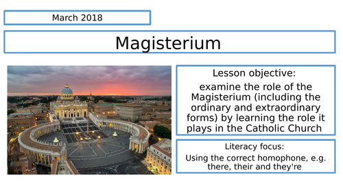 The Magisterium, Eduqas, GCSE. | Teaching Resources