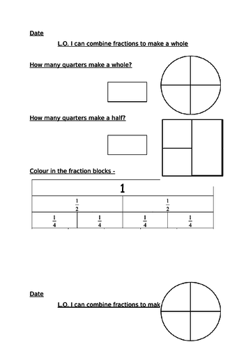 Year 1 Fraction Resources | Teaching Resources