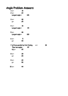Algebraic Problems involving Angles | Teaching Resources