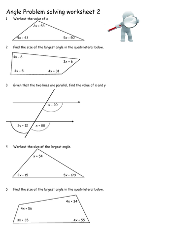 Algebraic Problems involving Angles | Teaching Resources