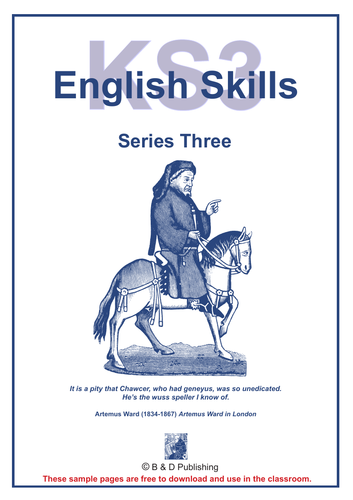 KS3 English Skills Series Three Resource Pack Sample Pages | Teaching ...