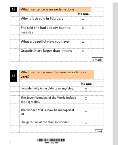 KS2 SpaG Test Practice Papers (SATs) | Teaching Resources