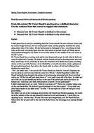 Assessment - English Literature- Danny Champion of the World- Focus Mr ...