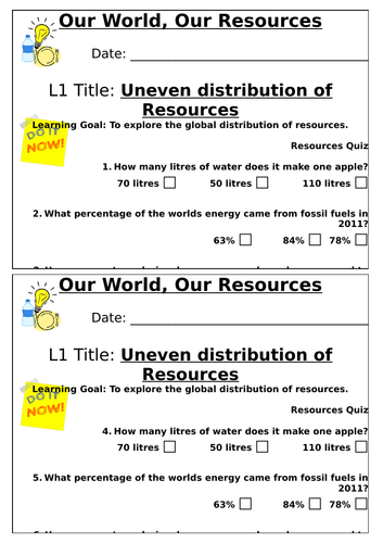 KS3 Resource Management SoW (new GCSE) | Teaching Resources