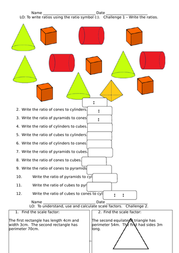 Ratio, Scaling and Proportion Y6 Presentation & Differentiated ...