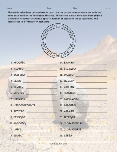 Comparative Adjectives Decoder Ring Worksheet | Teaching Resources