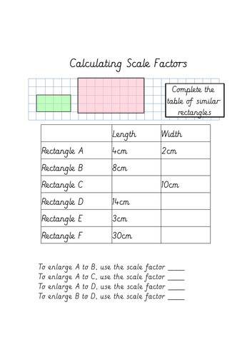 Year 6 Calculating Scale Factors | Teaching Resources Year 6 Calculating Scale Factors | Teaching Resources