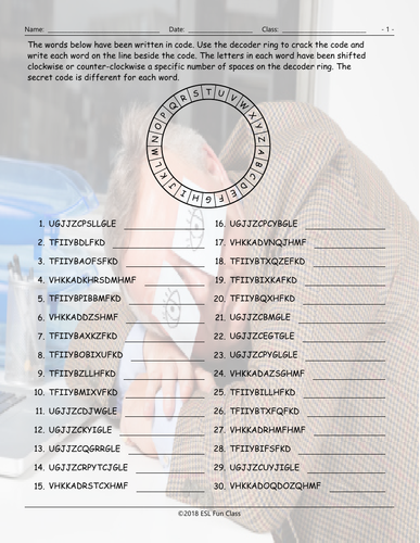 Future Continuous Tense Decoder Ring Worksheet | Teaching Resources