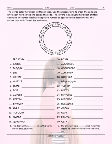 Future Perfect Tense Decoder Ring Worksheet | Teaching Resources