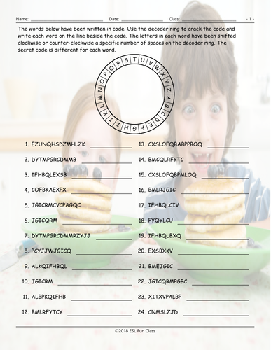 Have-Do-Like-Favorites Decoder Ring Worksheet | Teaching Resources