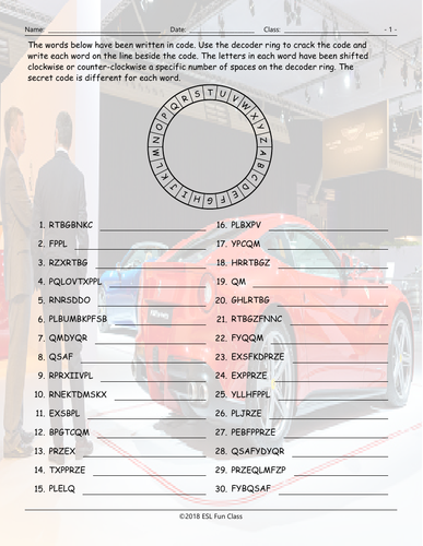 So-Such Decoder Ring Worksheet | Teaching Resources