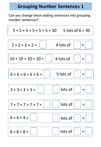 Multiplication and Division: Year 1 - White Rose Maths | Teaching Resources
