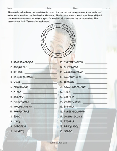 Bad Bosses Decoder Ring Worksheet | Teaching Resources