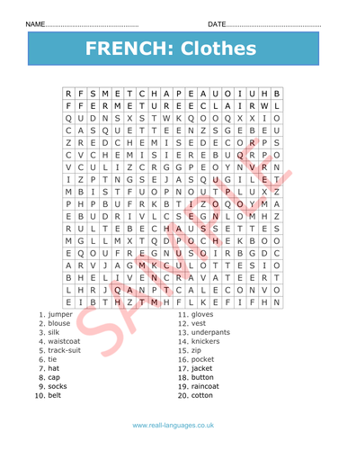 60 French Worksheets for Beginners (Set 3): Classroom, Clothes, Easter ...