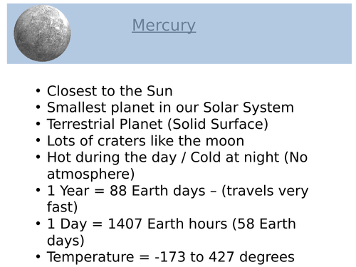 Solar System Facts and Report Writing | Teaching Resources