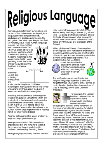 OCR A2 Introduction to Religious Language | Teaching Resources