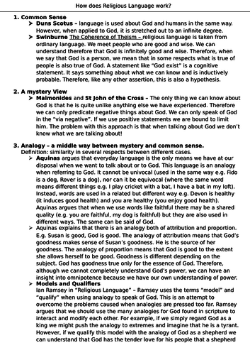 OCR A2 Religious Language_equivocal,univocal and analogy introduction ...