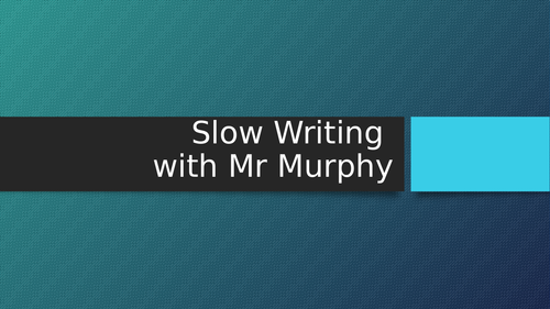 Year 6 Slow Writing - Character Description - Differentiated 3 ways ...