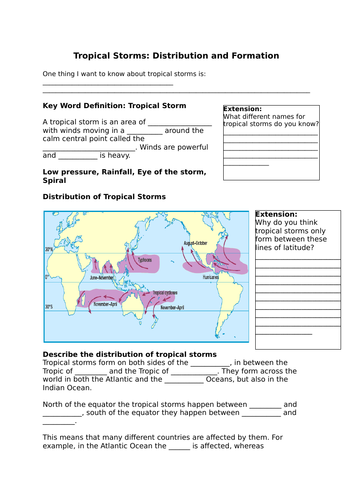 Tropical Storms: Distribution and Formation | Teaching Resources