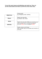 Word Class Sorting Activity | Teaching Resources