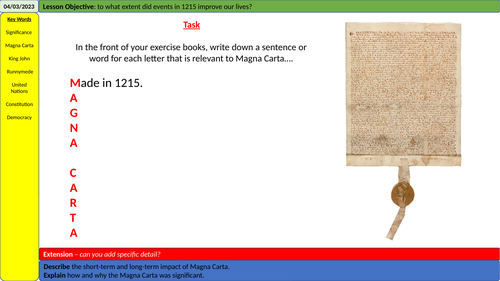 The Significance of Magna Carta | Teaching Resources