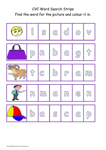 CVC Words Activities Picture Cards Phonics Read Write Tasks Early Years ...