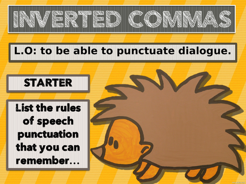 INVERTED COMMAS - COMPLETE SKILLS LESSON KS2 | Teaching Resources