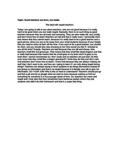 Edexcel IB English B - Essay writing self assessment | Teaching Resources