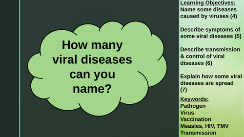 Types of Communicable Disease Lesson Pack | Teaching Resources