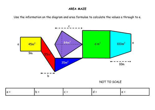 Area Maze Mixed | Teaching Resources