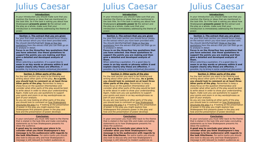 Julius Caesar - Structure strip for exam response (AQA English ...